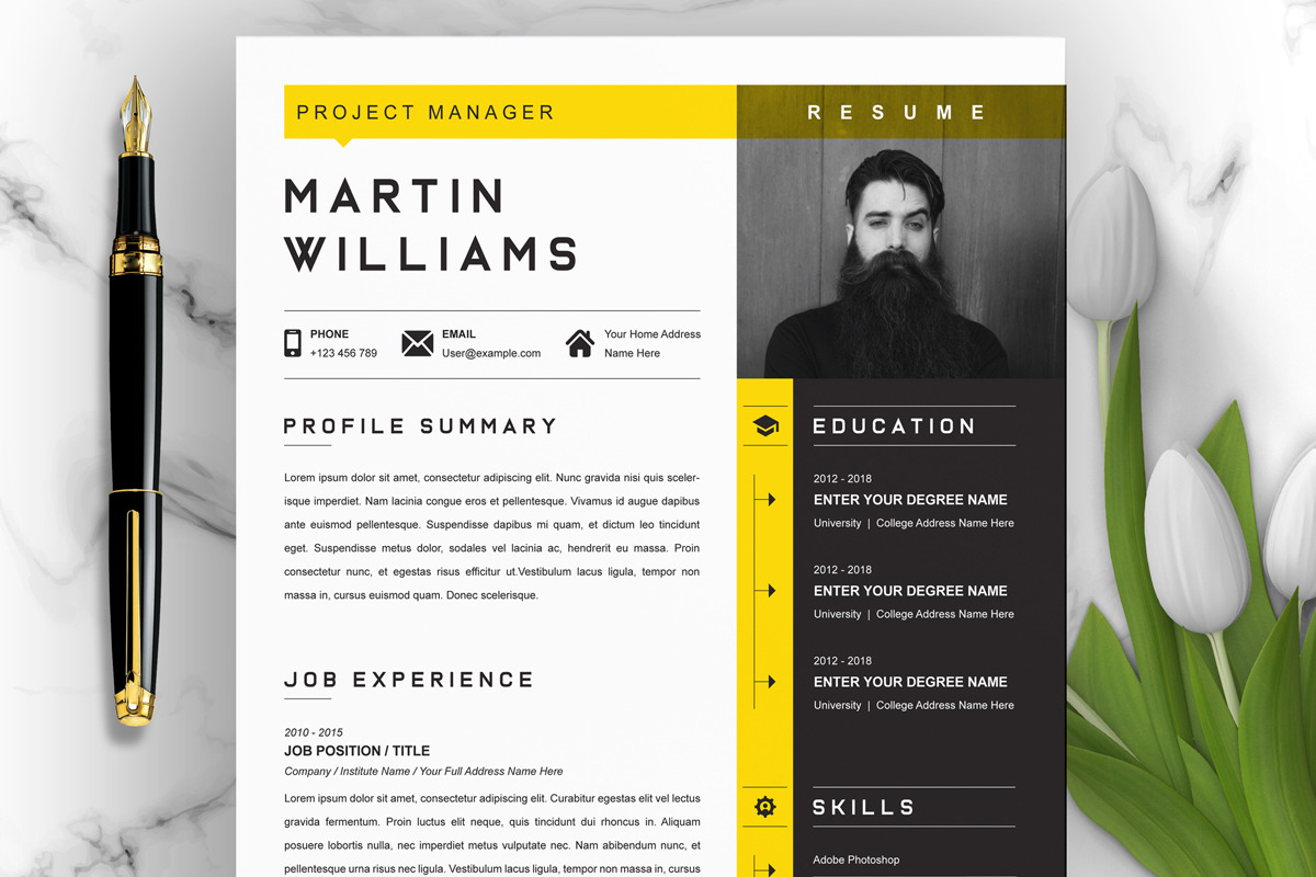 Professional Word Resume Template Layout - TemplateMonster