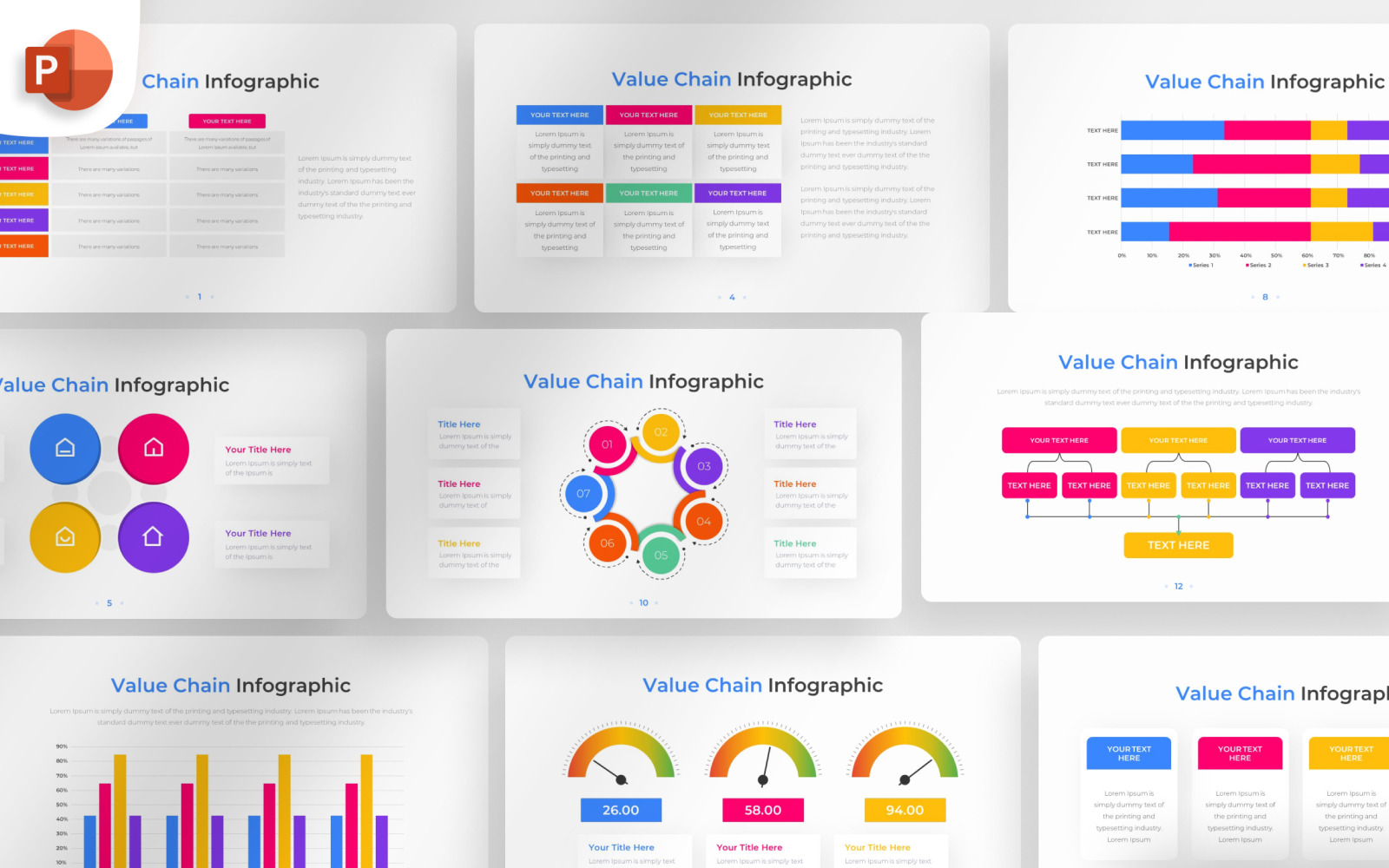 Value Chain PowerPoint Infographic Template - TemplateMonster