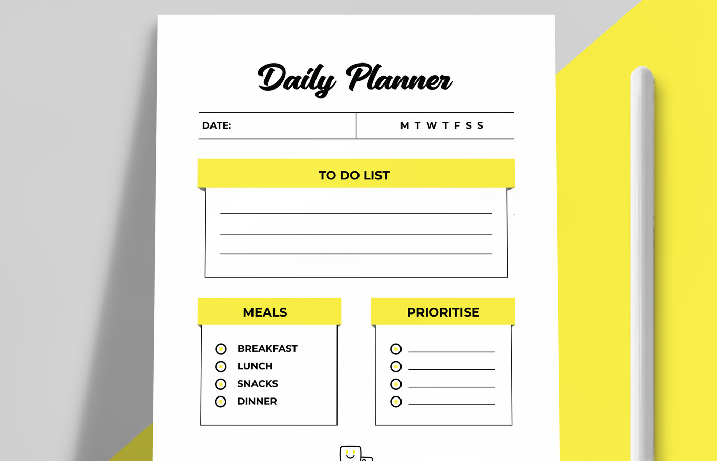 Daily Planner Layout Template #374627 - TemplateMonster