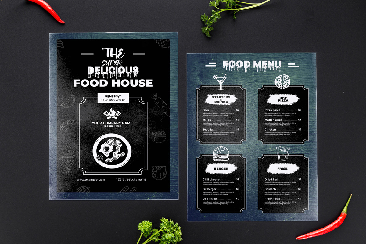 Delicious Food Menu Template Layout #374894 - TemplateMonster