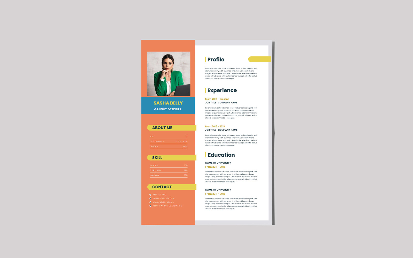 Idea Draft Resume | CV Template #375275 - TemplateMonster