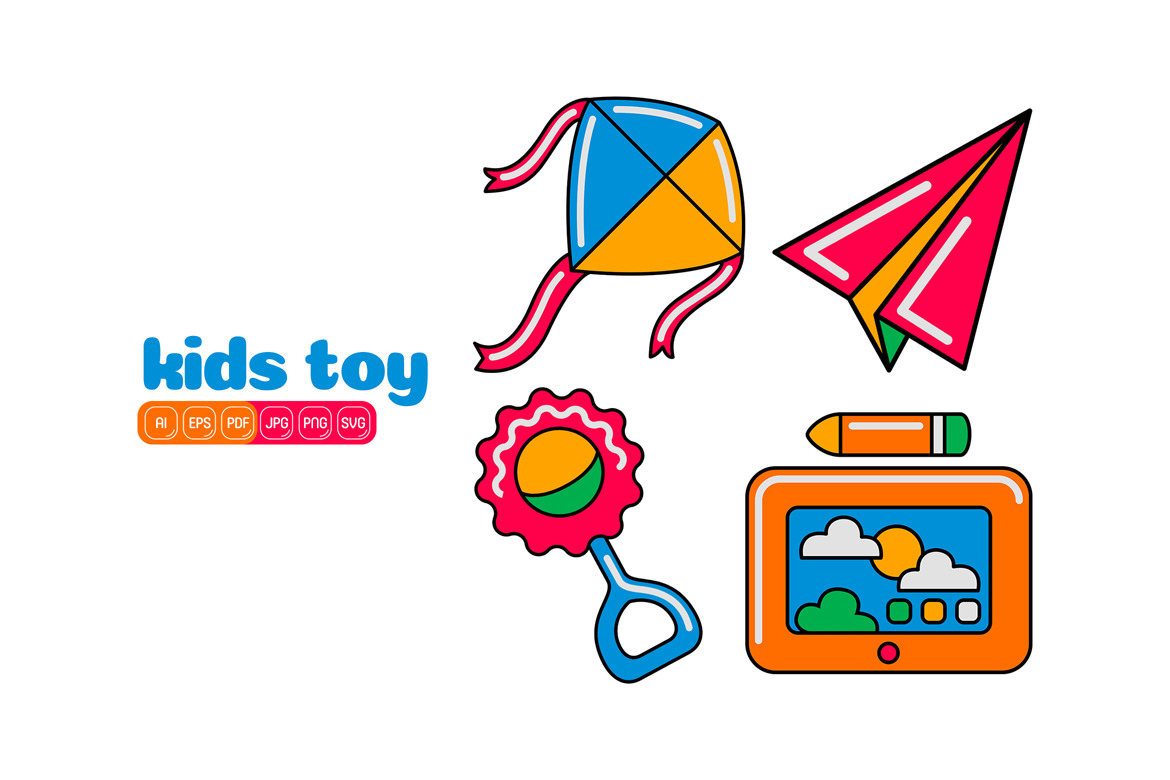 Kids Toy Icon Vector Pack #10 #375390 - TemplateMonster