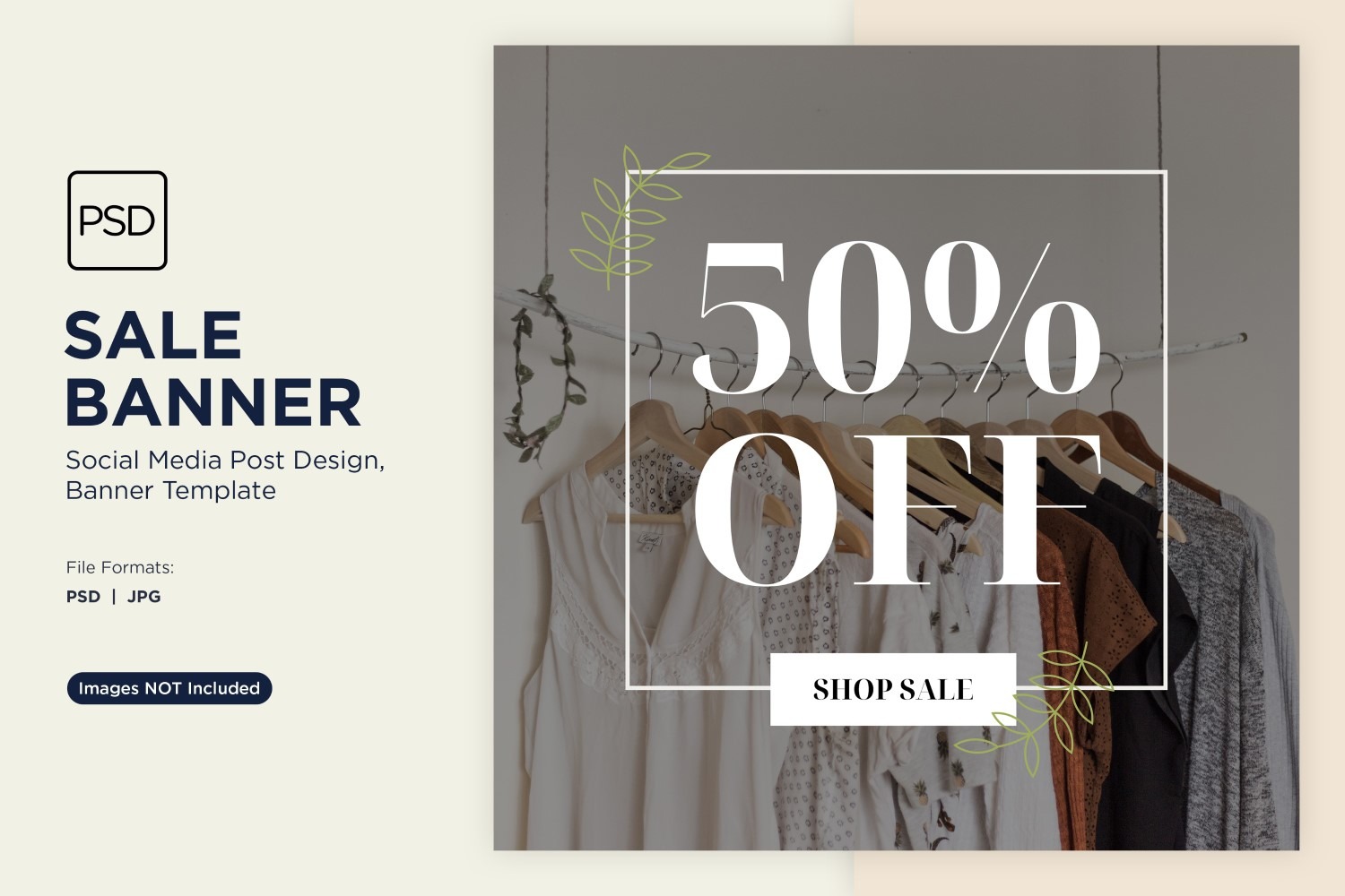 Special Offer 50 Percent Sale Banner Design Template 1