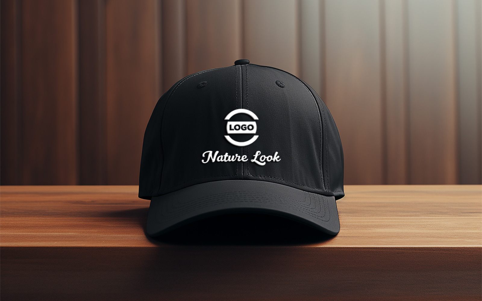 Black Cap Logo Mockup Design #375604 - TemplateMonster