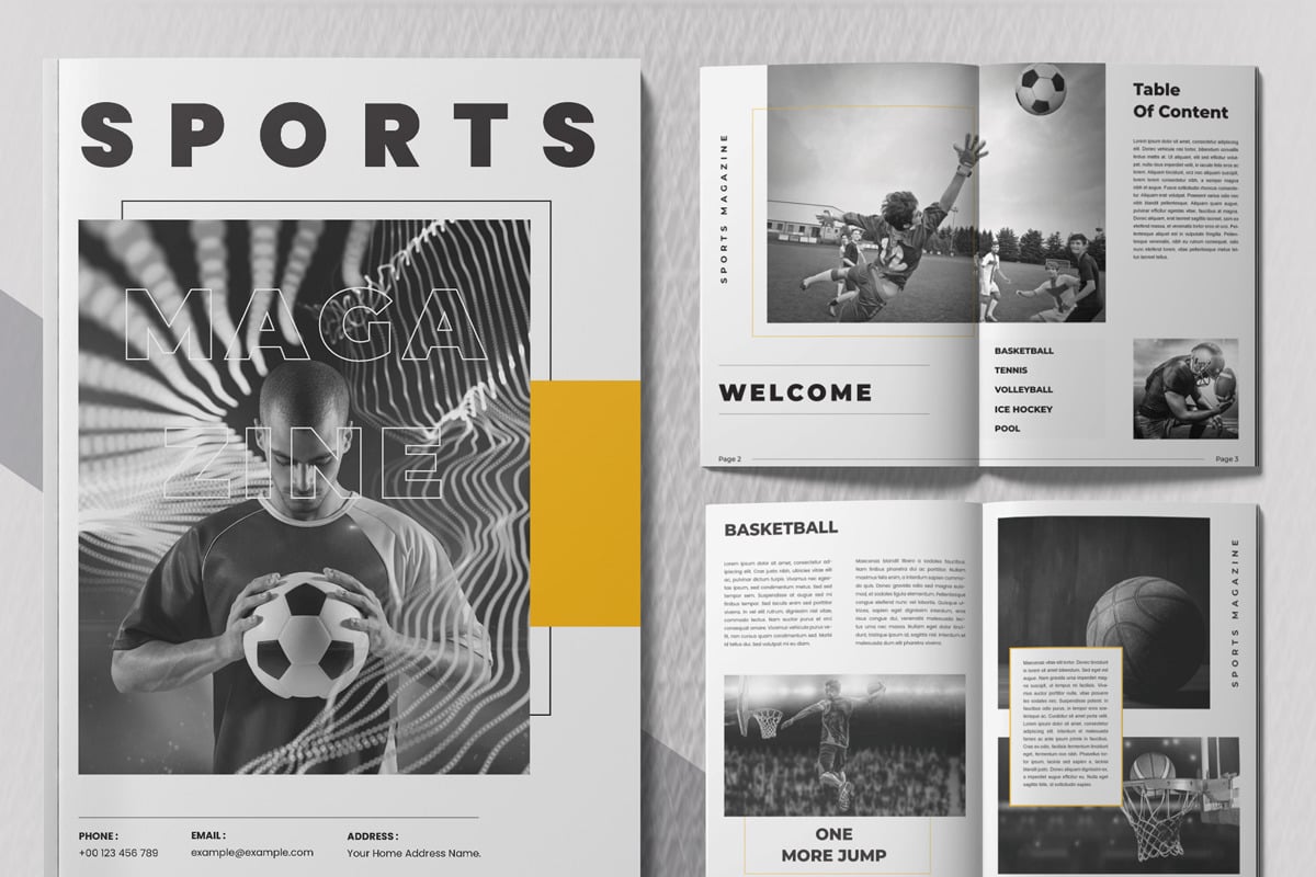 Sport InDesign Magazine Template #376089 - TemplateMonster