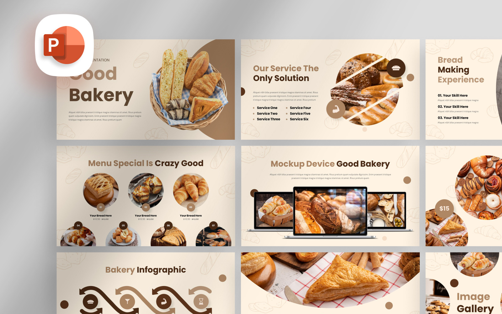 Bakery Shop PowerPoint Template #376276 - TemplateMonster