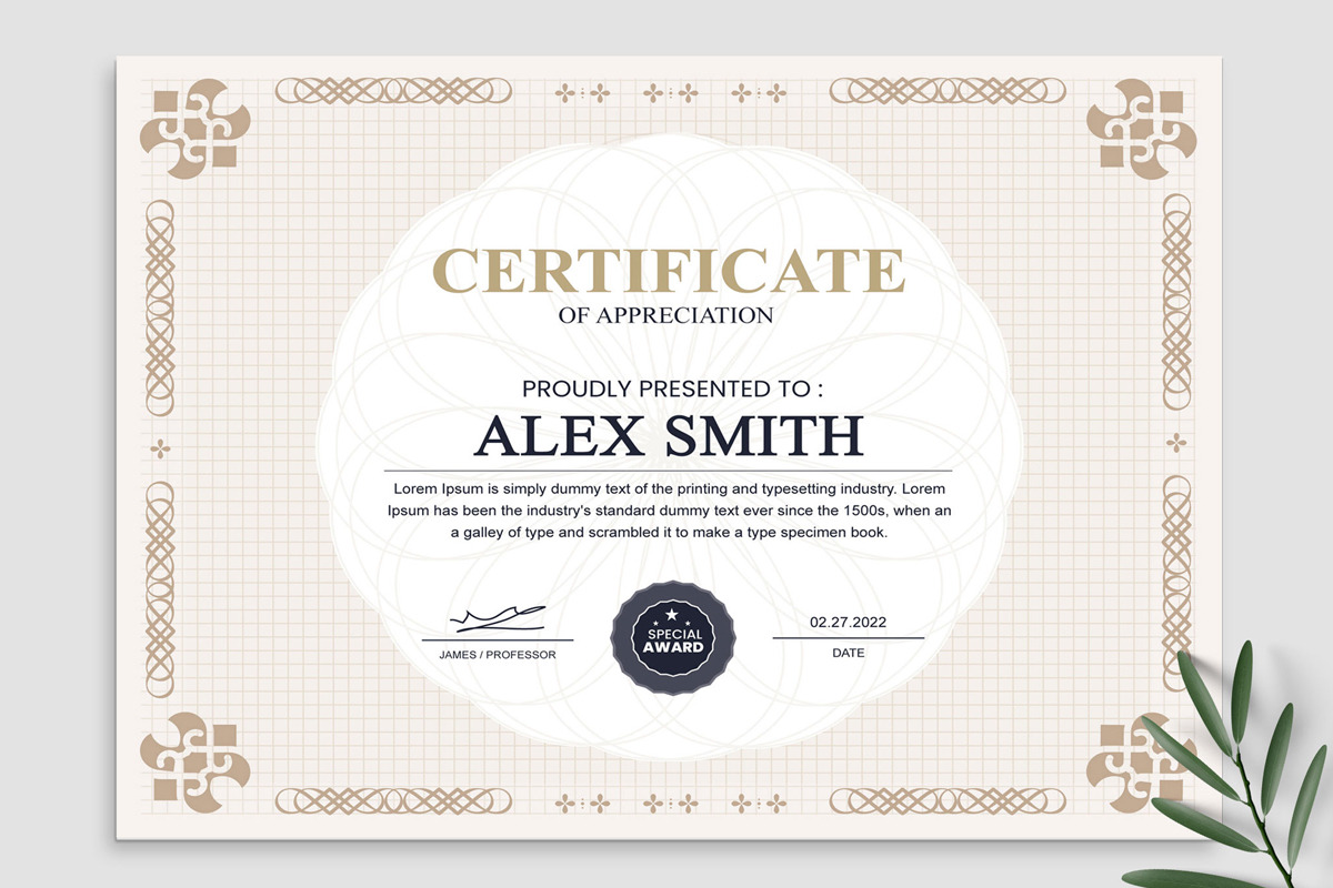 Multipurpose Certificates Layout #376317 - TemplateMonster