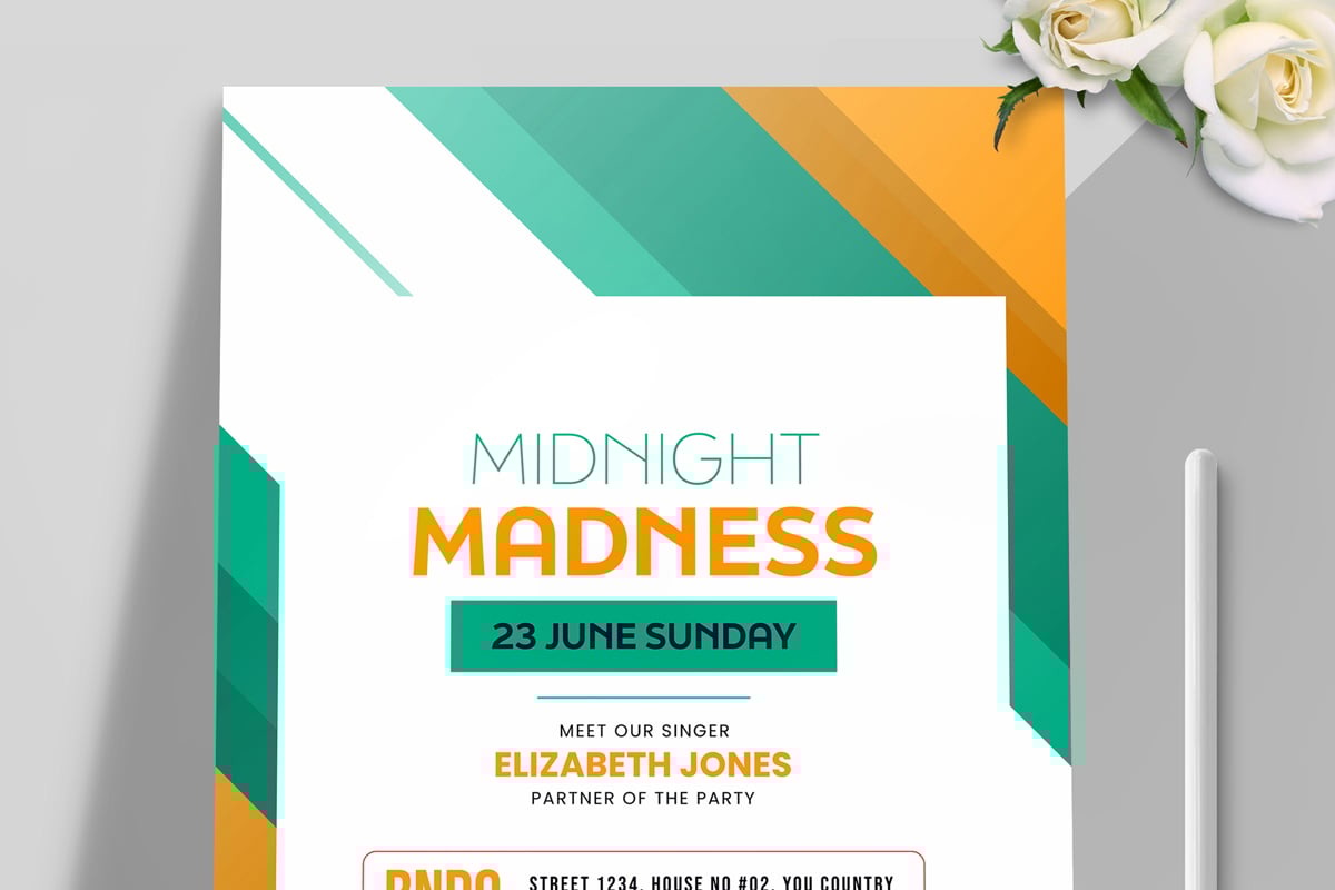 Midnight Flyer Template Layout #376678 - TemplateMonster
