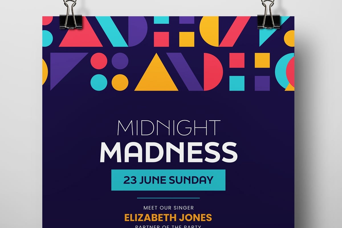 Midnight Party Flyer Template #376689 - TemplateMonster