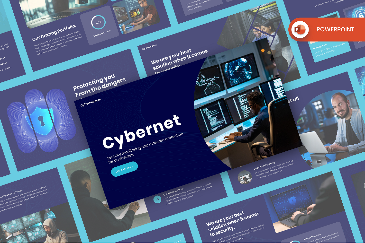 Cybernet - Cyber Security PowerPoint Template Cybernet - Cyber Security PowerPoint Template