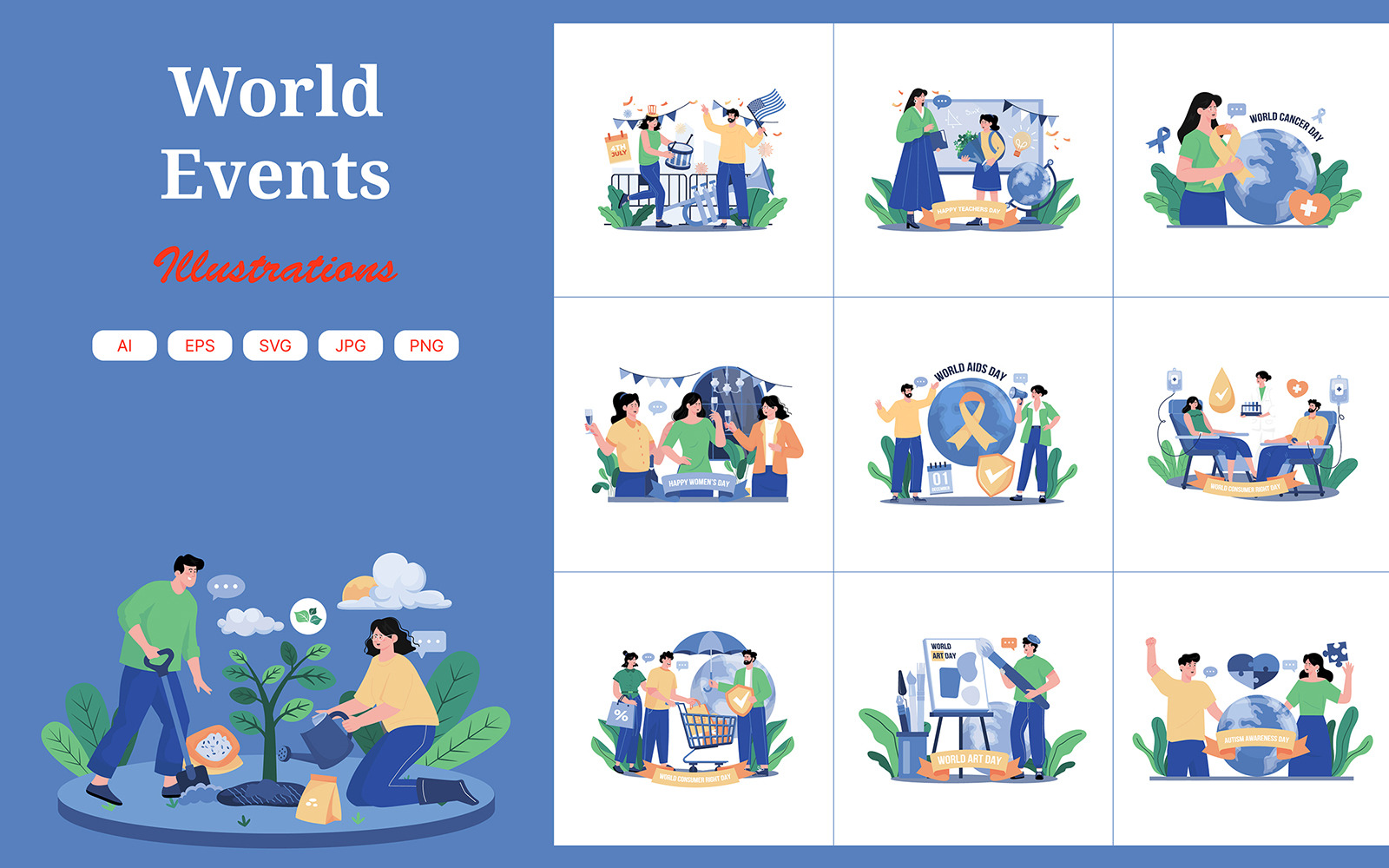 M697_World Events Illustration Pack 1 - TemplateMonster