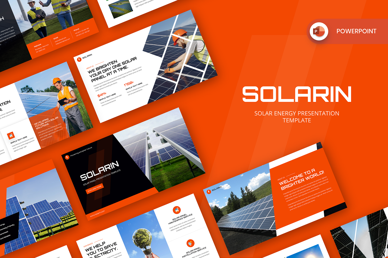 Solarin - Solar Energy PowerPoint Template - TemplateMonster