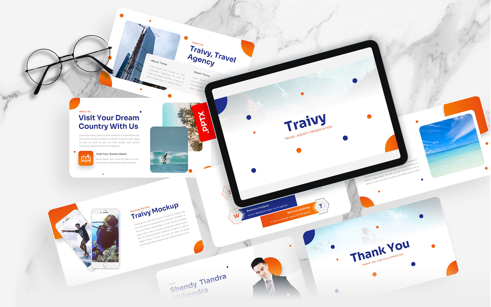 Traivy – Travel Agency PowerPoint Template - TemplateMonster