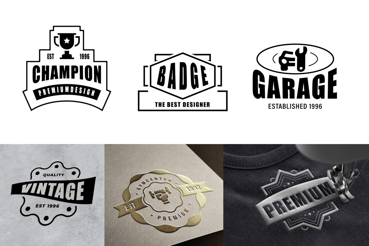 Vintage Style Badges And Logo #377424 - TemplateMonster