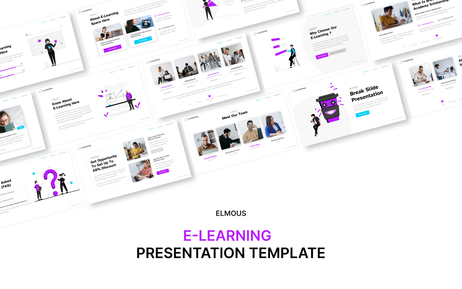 E-Learning Powerpoint Template Presentation - TemplateMonster
