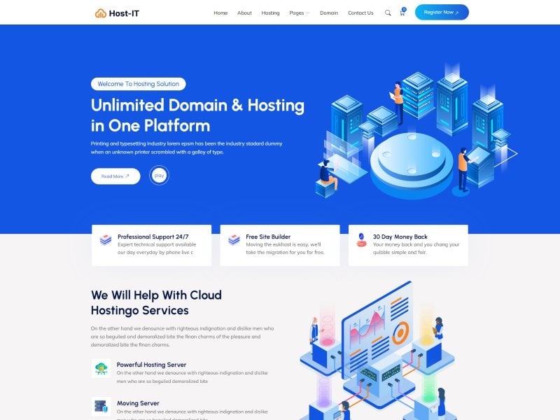 Host IT – Hosting Provider HTML5 Template - TemplateMonster