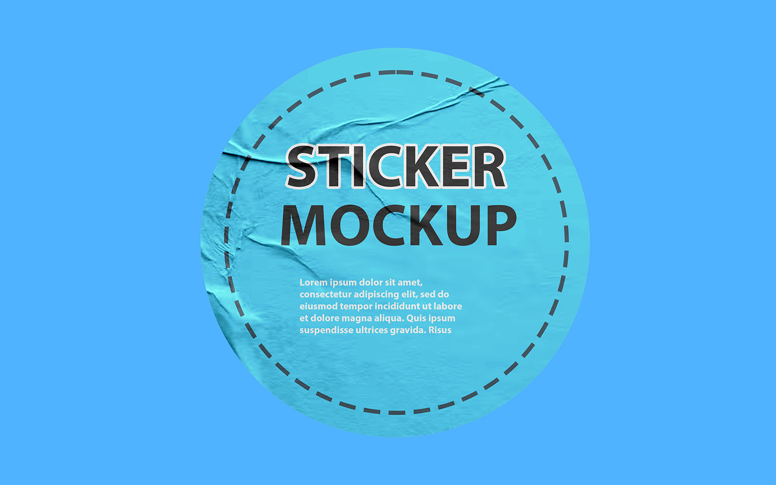 Round Sticker Mockup PSD Template Vol 1 - TemplateMonster