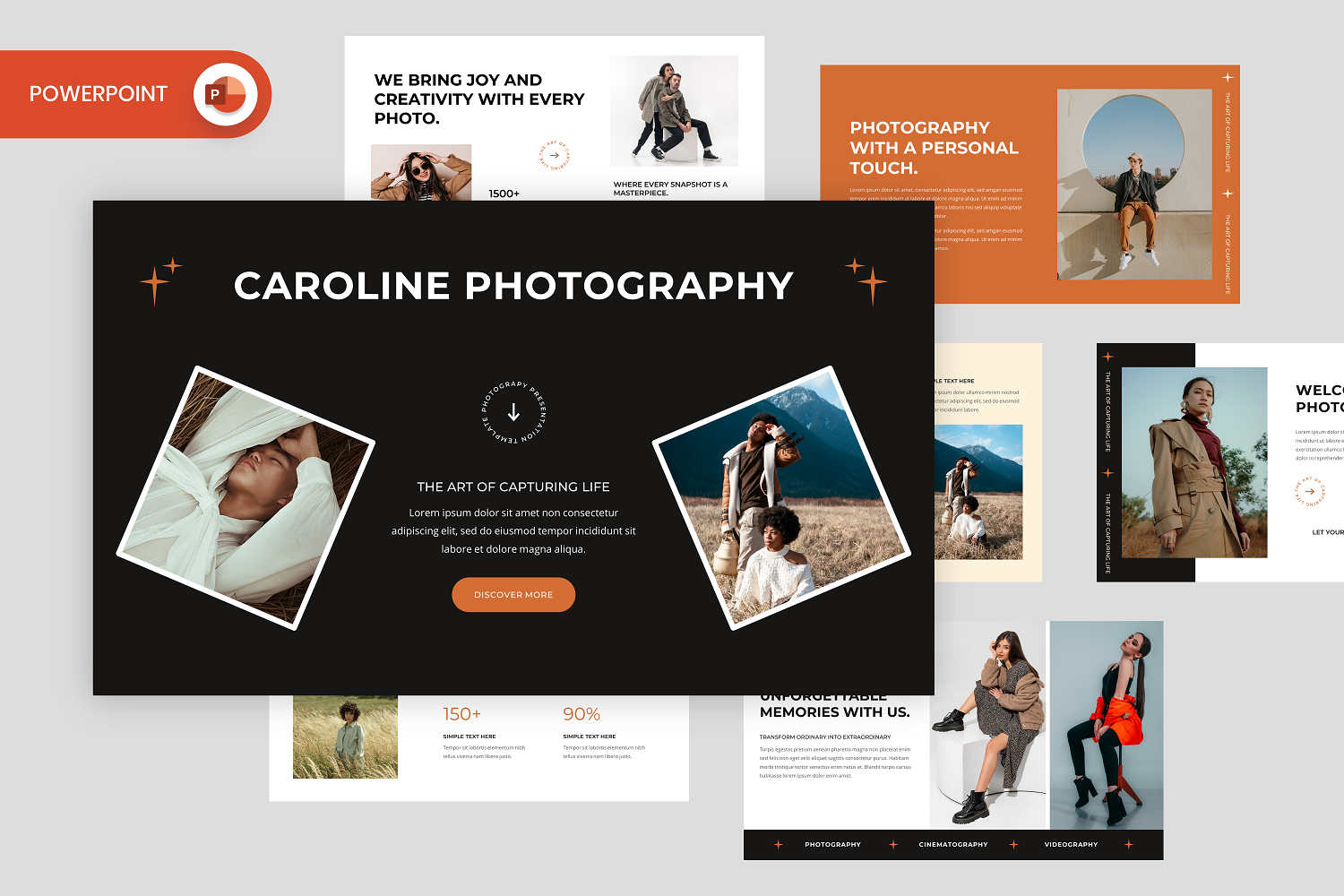 Caroline - Photography PowerPoint Template - TemplateMonster