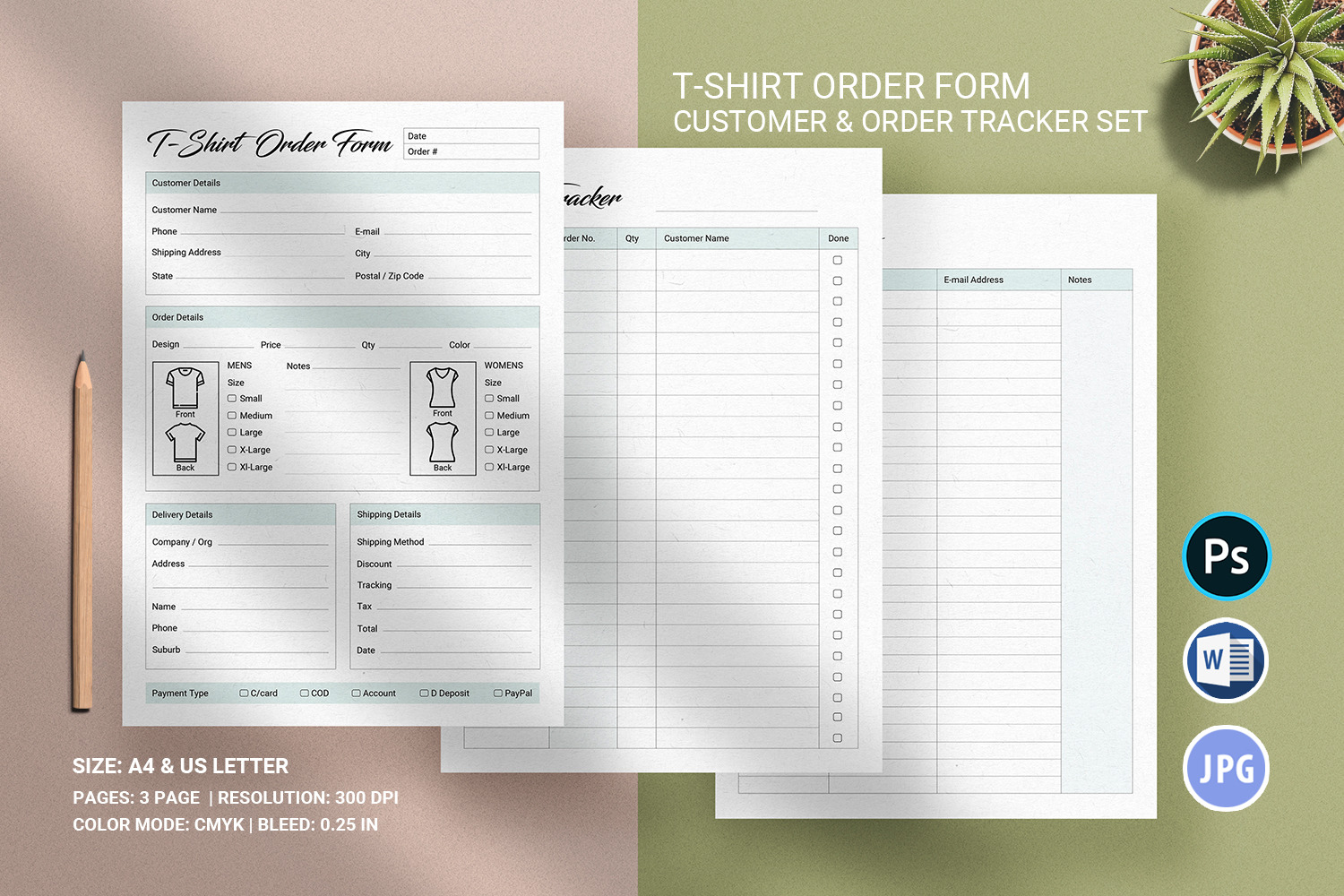 Tshirt Order Form Template #379860 - TemplateMonster