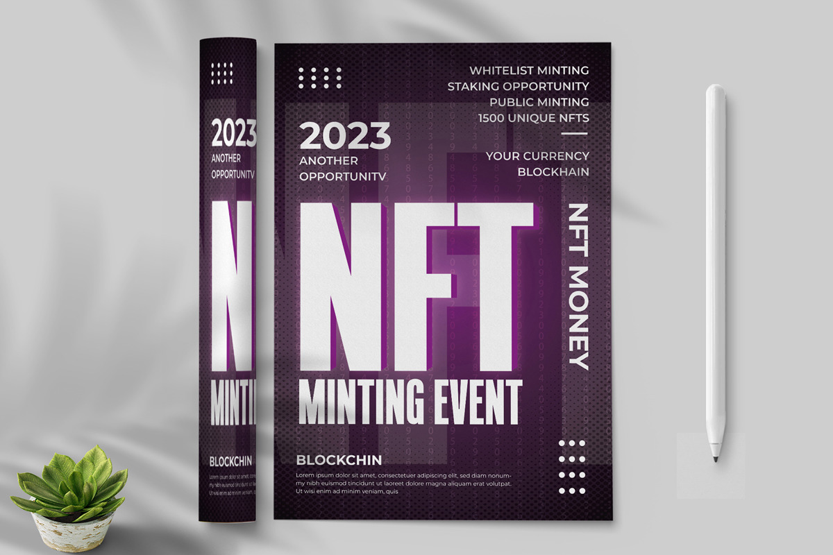 NFT Flyer Template Layout #380884 - TemplateMonster