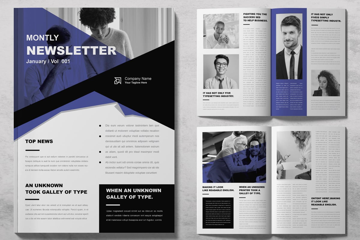 Monthly Newsletter Template #381171 - TemplateMonster