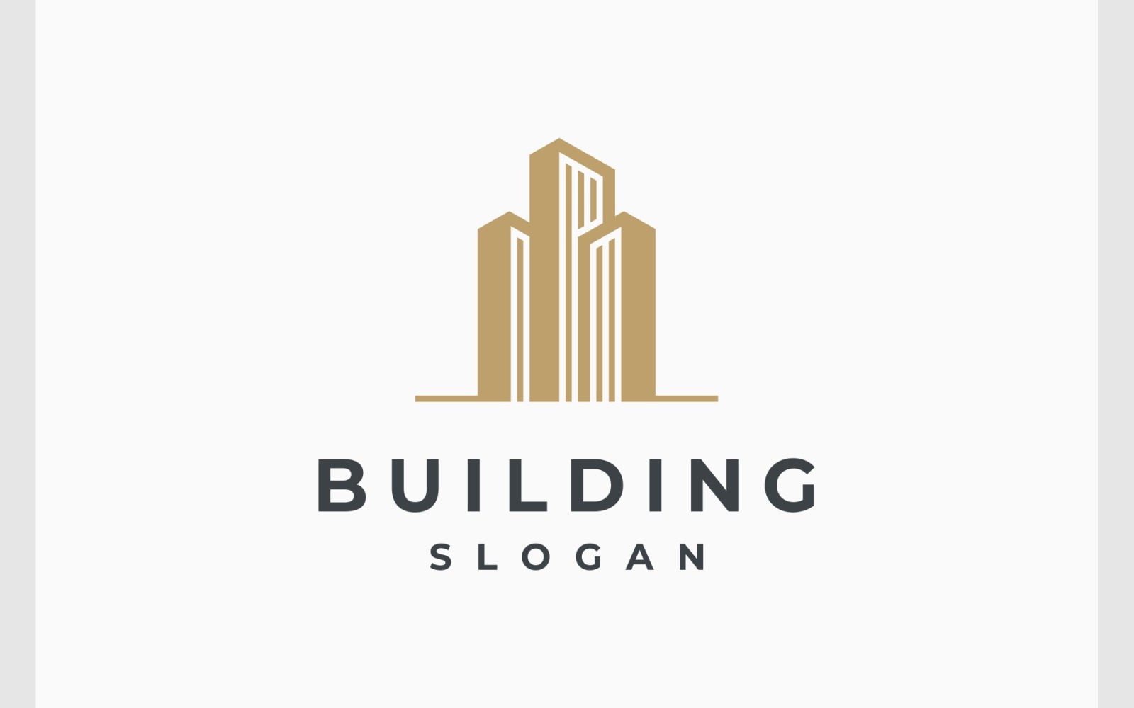 Building Apartment Real Estate Gold Luxury Logo
