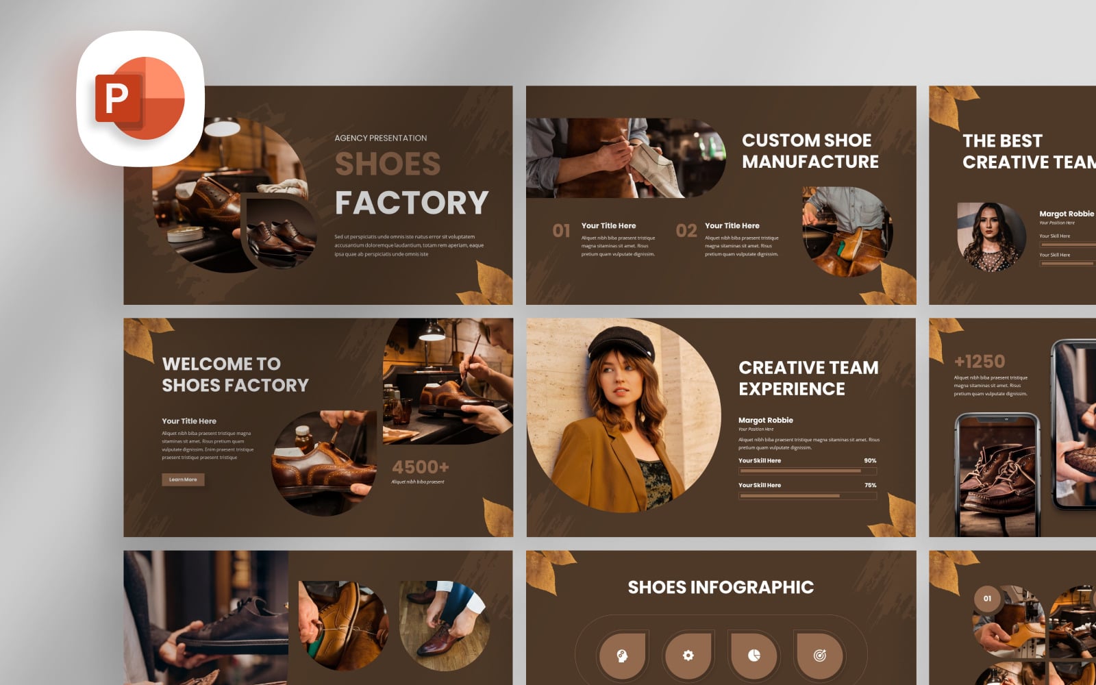Shoes Factory PowerPoint Template #382773 - TemplateMonster