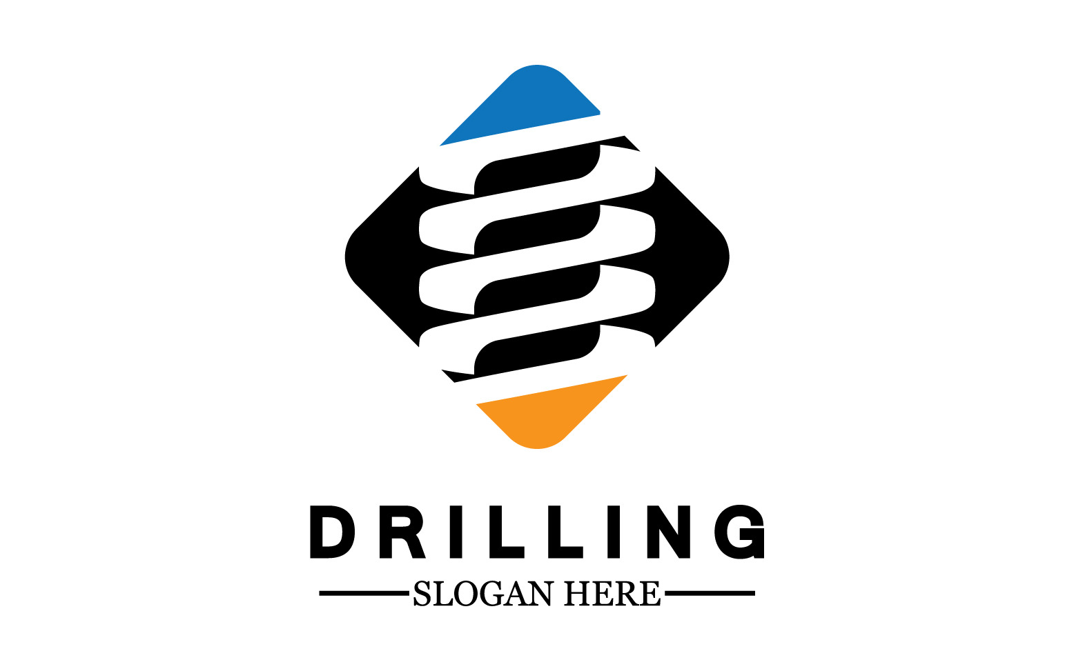 Emblem of water well drilling logo version 17