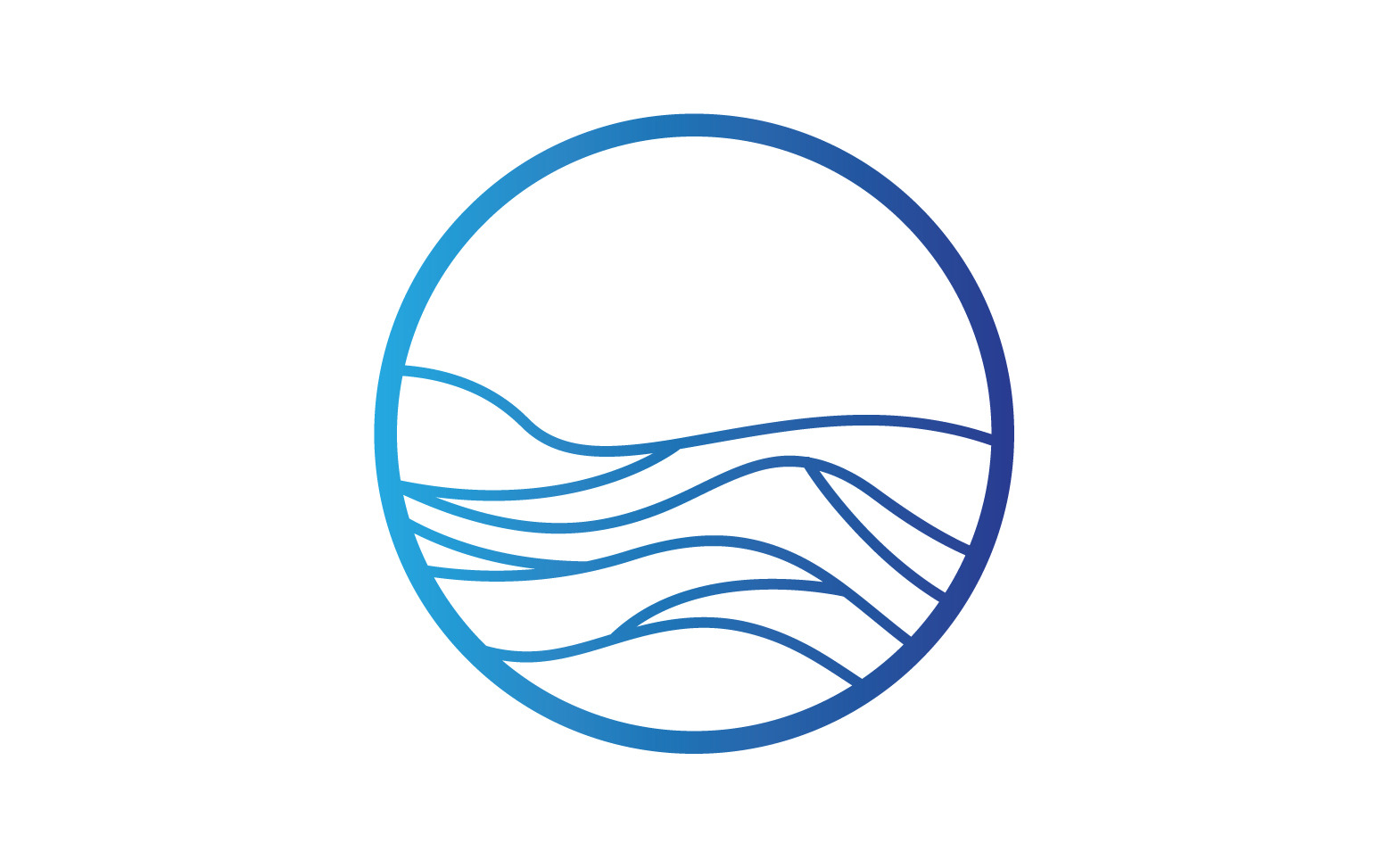 Wave circle logo vector version 25 #383432 - TemplateMonster