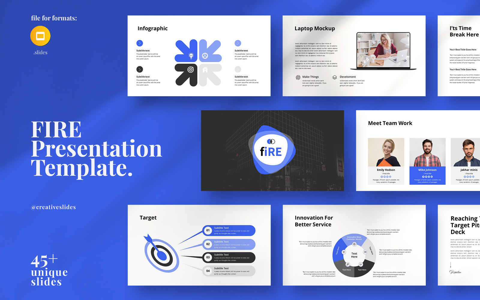Fire Google Slides Presentation Template - TemplateMonster