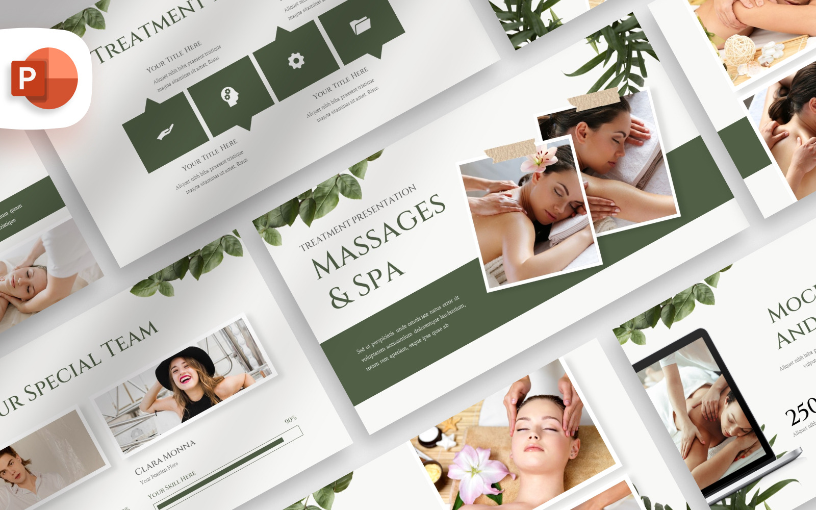 Massages and Spa Center PowerPoint Template - TemplateMonster