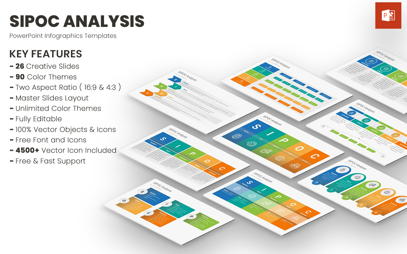 SIPOC Analysis PowerPoint Templates #383952 - TemplateMonster