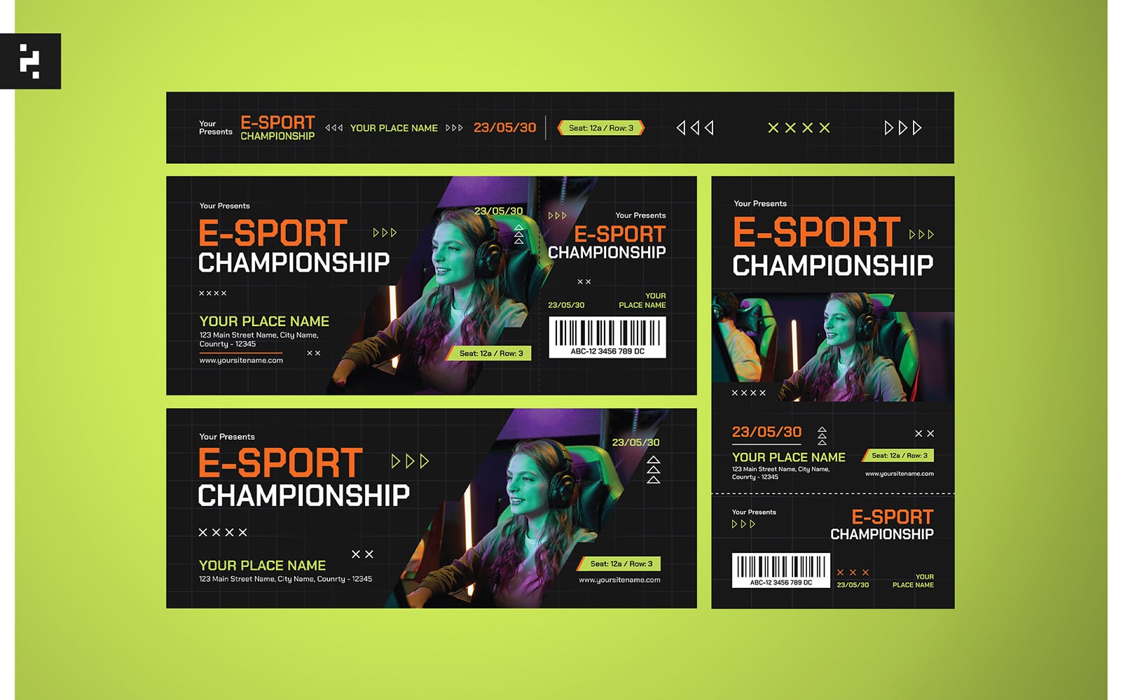 E-Sport Championship Ticket #385878 - TemplateMonster