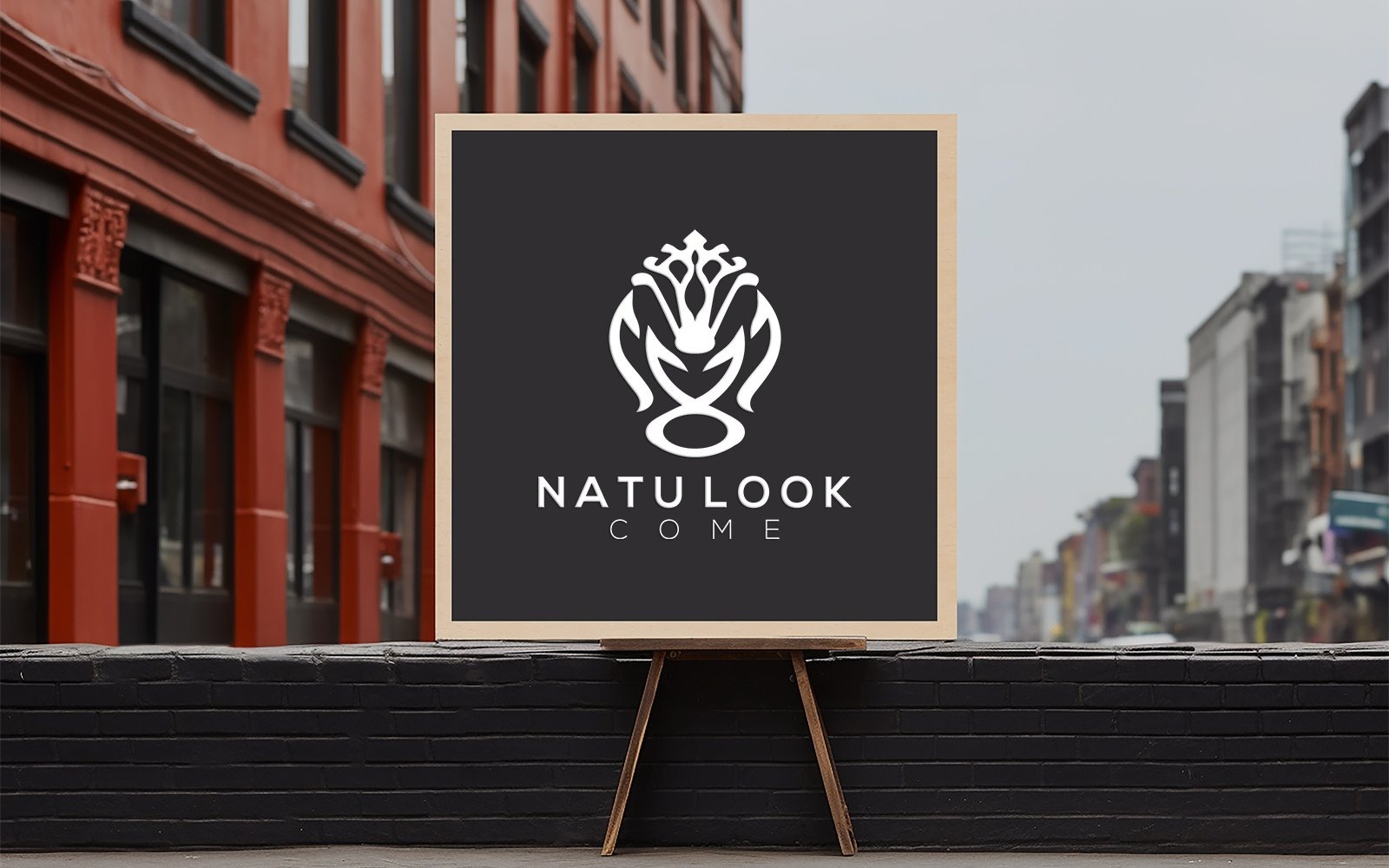 Picture frame logo mockup_outdoor frame logo mockup_outside billboard ...