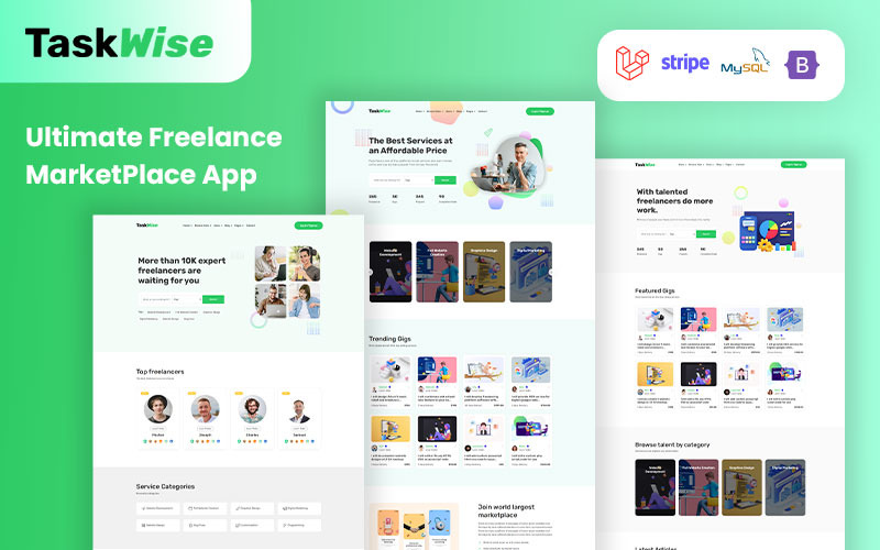 TaskWise - Freelance Marketplace and Gig Selling Laravel Script