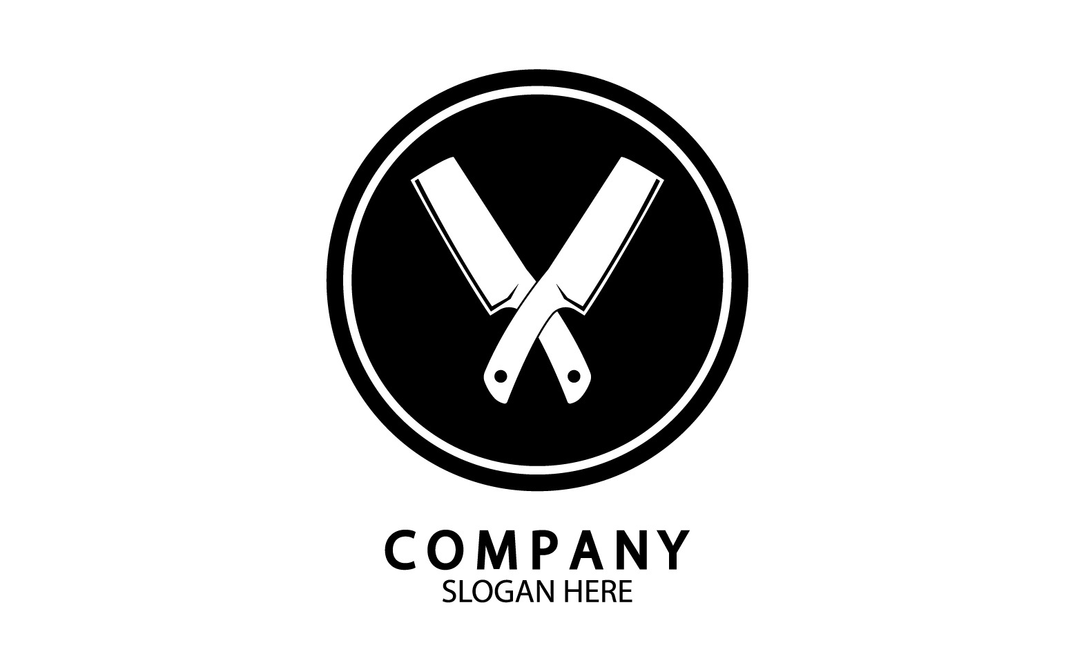 Kitchen knife symbol template logo vector version 42