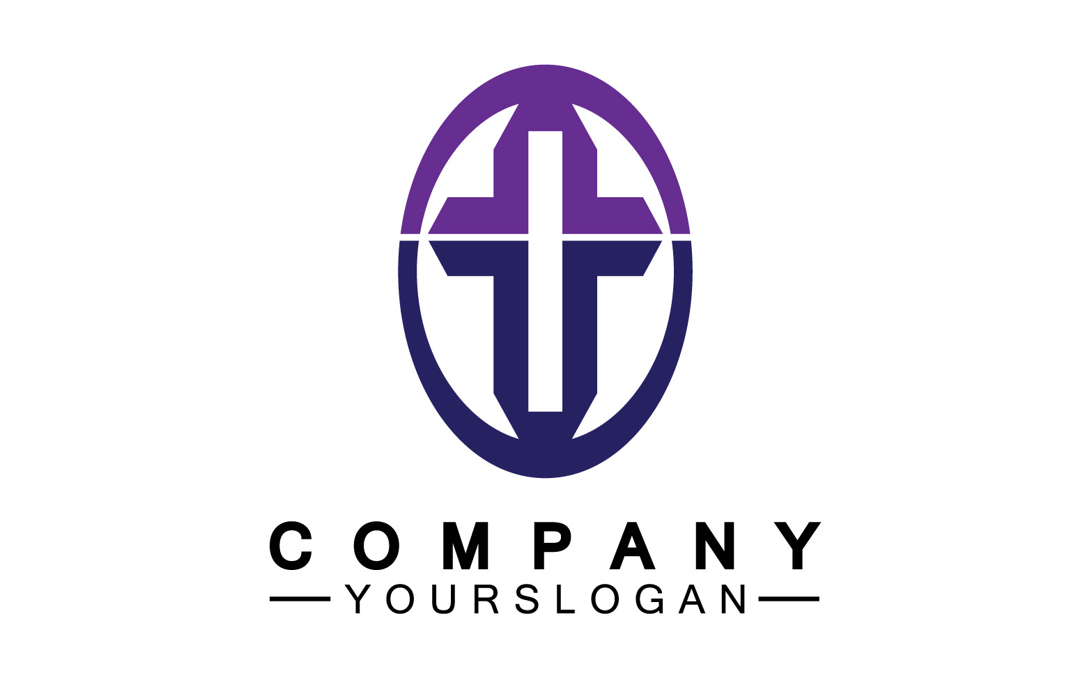 Christian cross vector symbol flat style. v13