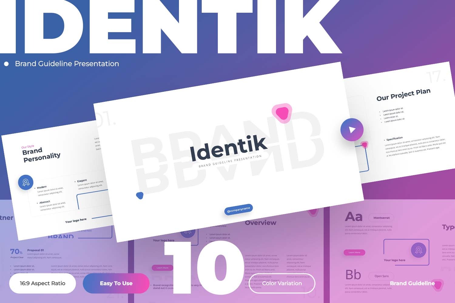 Identik - Brand Guideline PowerPoint - TemplateMonster