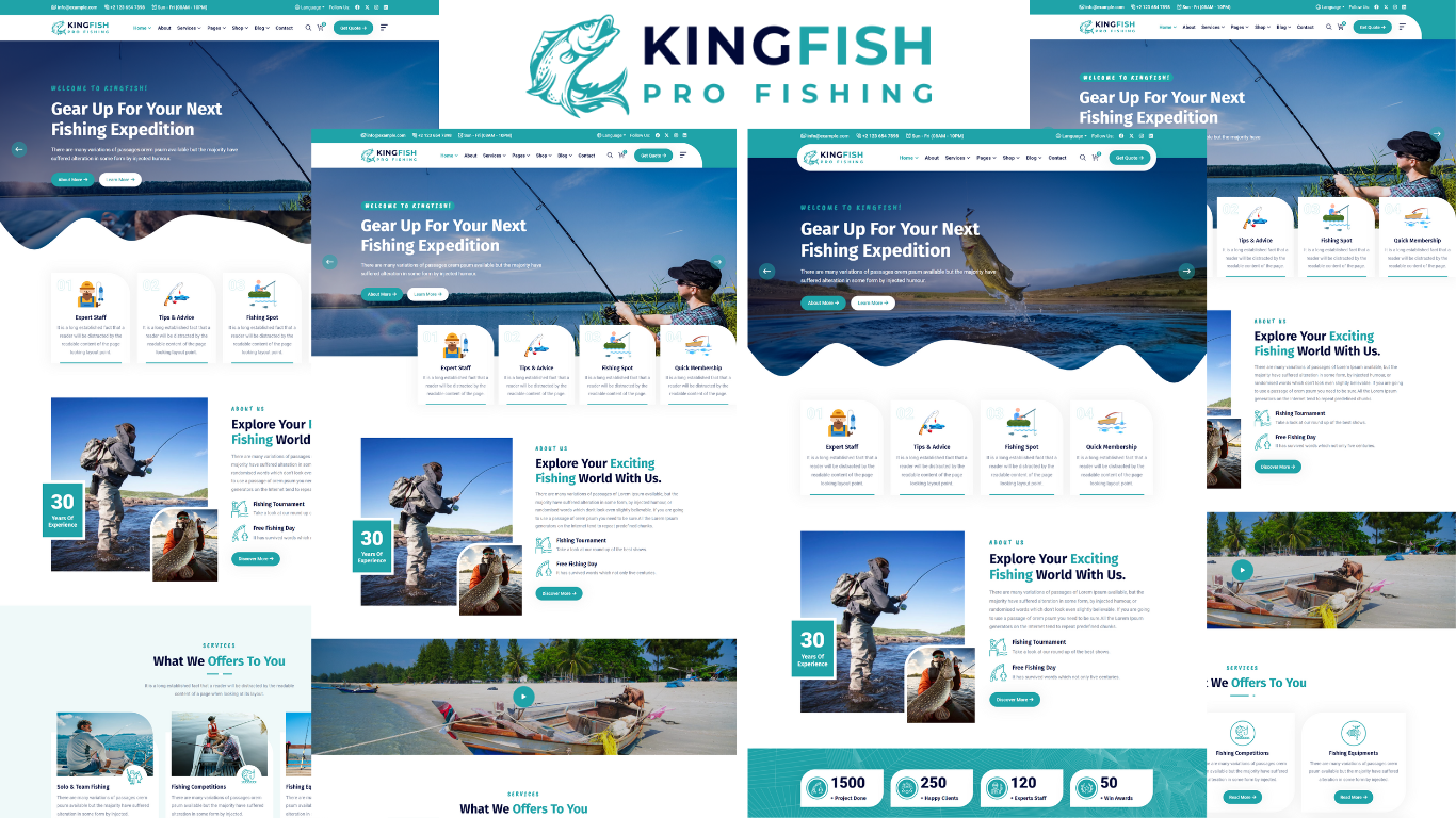 Kingfish - Fishing & Fish Hunting Club HTML5 Template