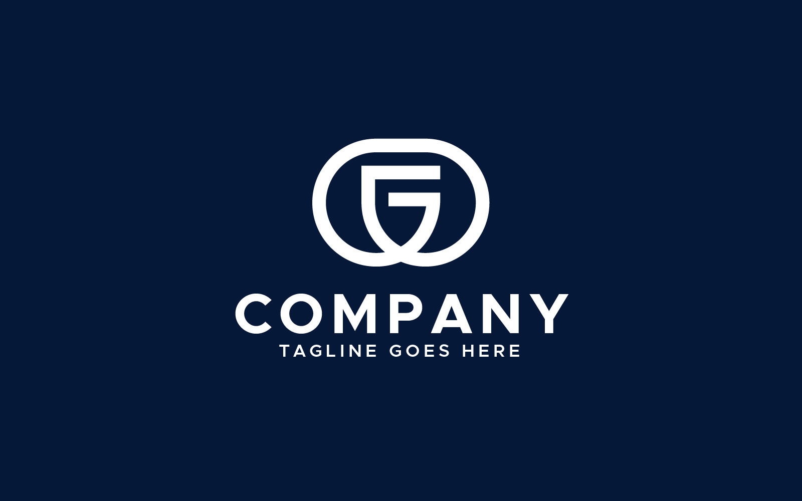 GG letter minimal logo design template - TemplateMonster