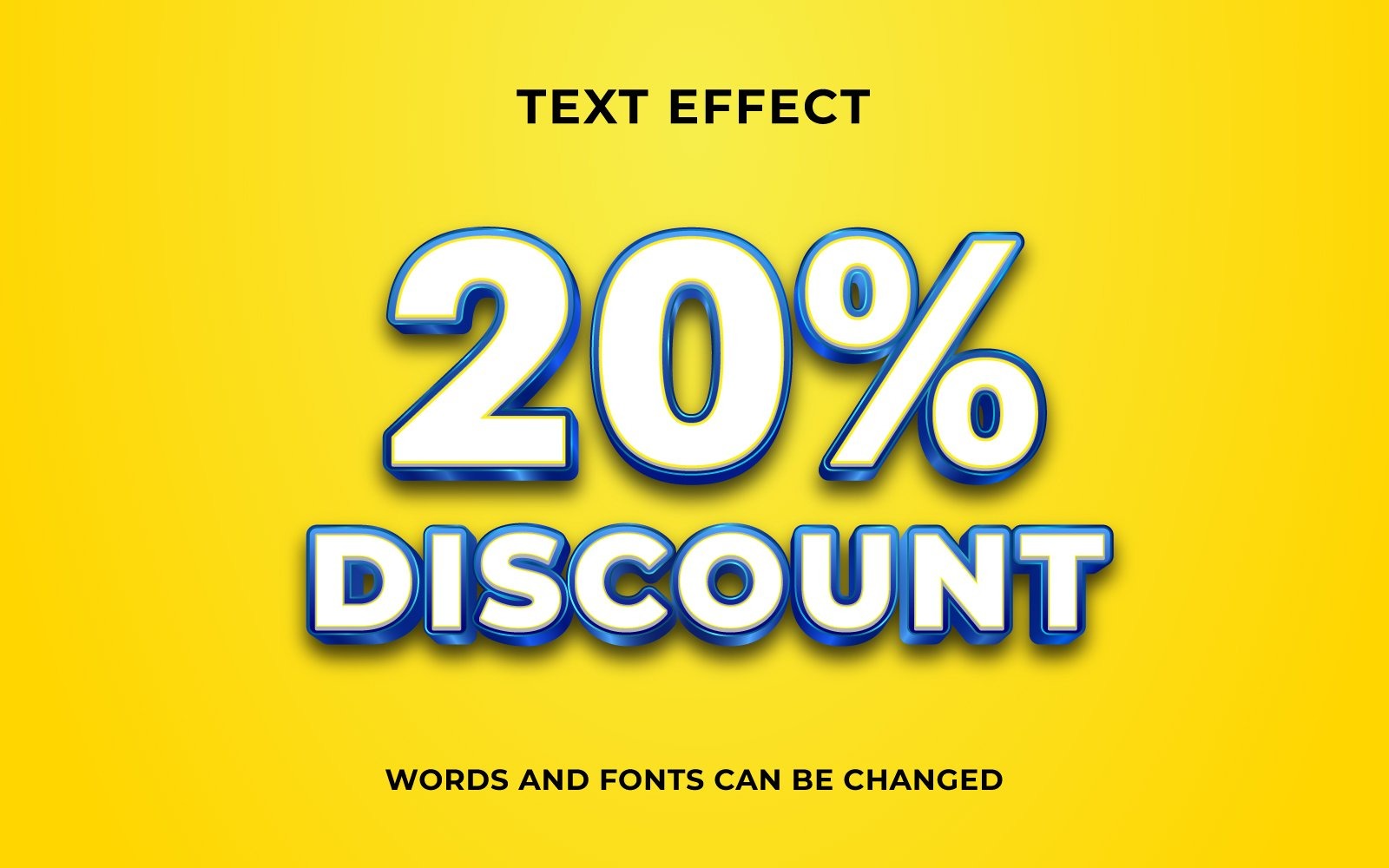 Editable Discount 3D Text Effect #395660 - TemplateMonster