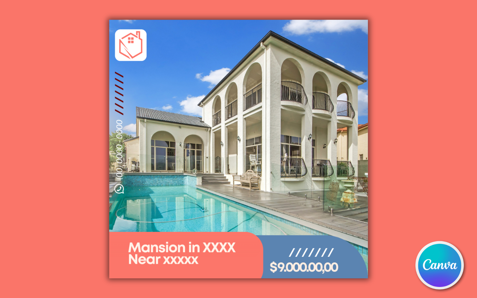 Real Estate Social Media Template 03 - Fully Editable in Canva