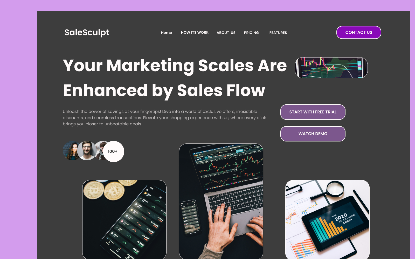 Sales Sculpt Figma Template Hero Page - TemplateMonster