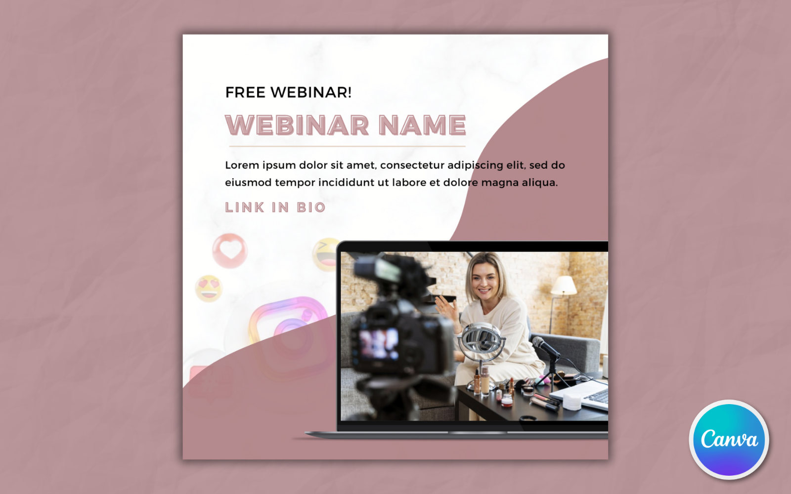 Webinar Social Media Post - Fully Editable in Canva