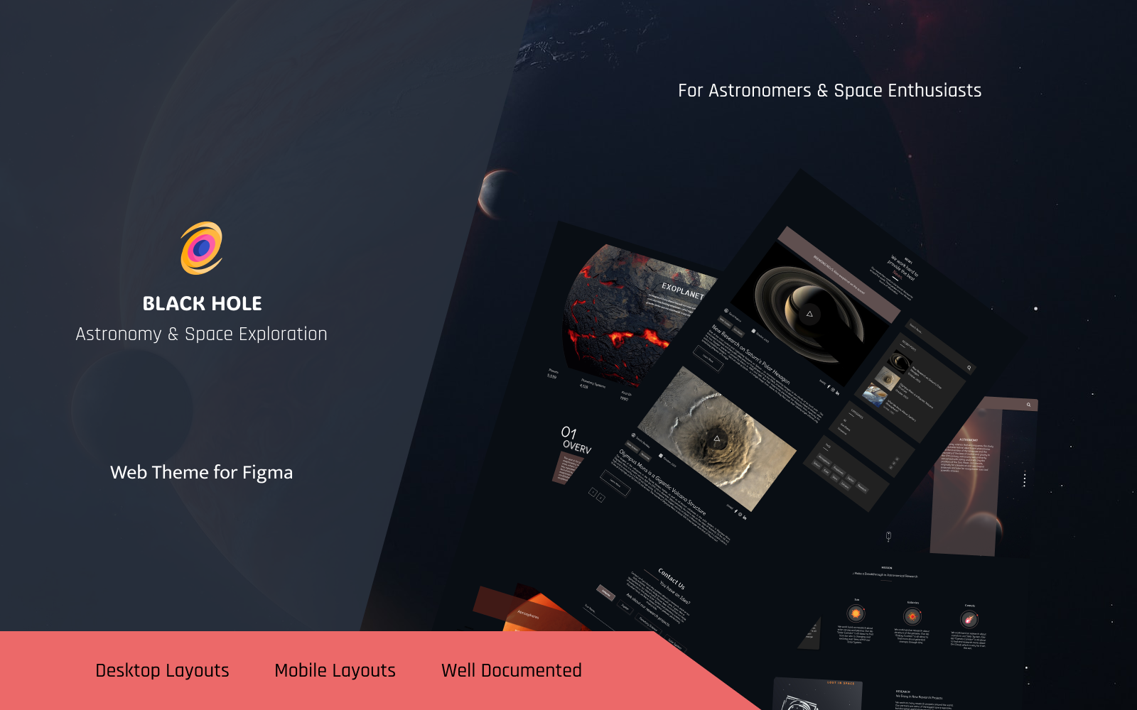 Black Hole - Astronomy & Space Exploration - Web Theme for Figma