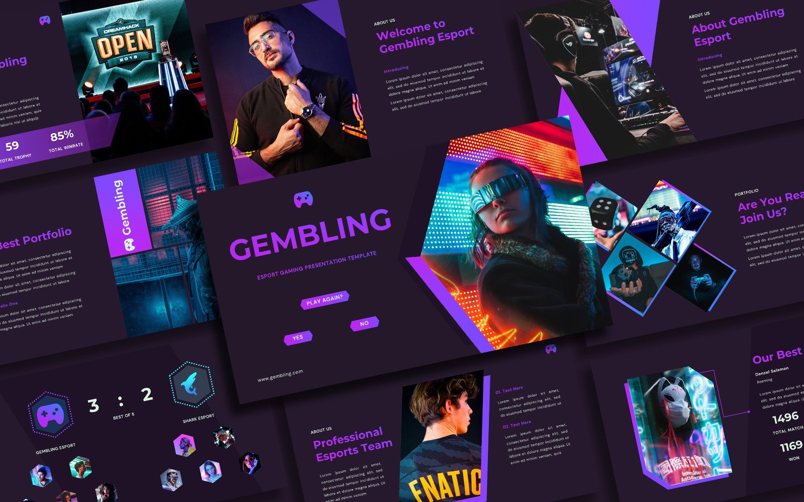 Gambling – Esport Gaming PowerPoint Template Gambling – Esport Gaming PowerPoint Template