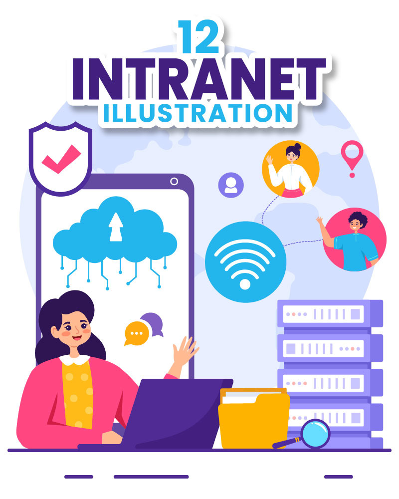 12 Intranet Technology Illustration #397314 - TemplateMonster