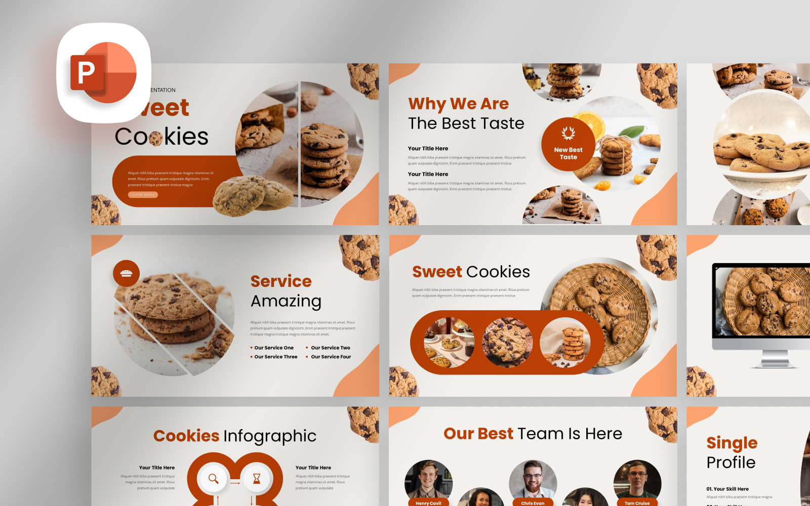 Tasty Cookies PowerPoint Template #397323 - TemplateMonster