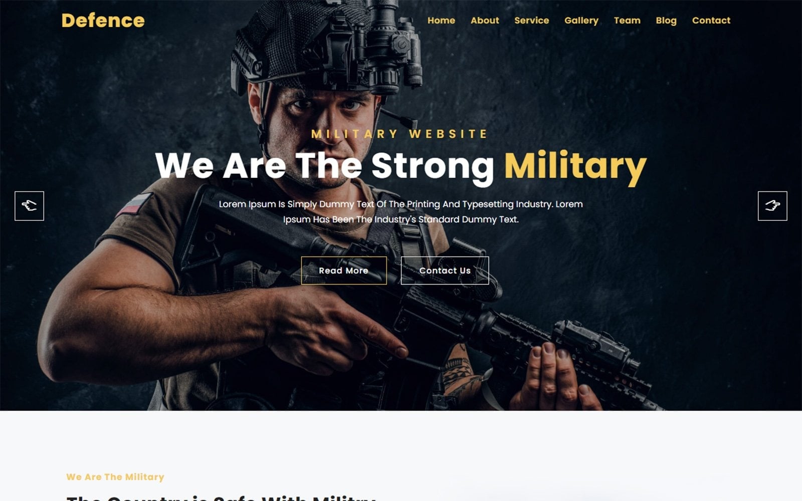 Defence Military Service & Army Landing Page Template