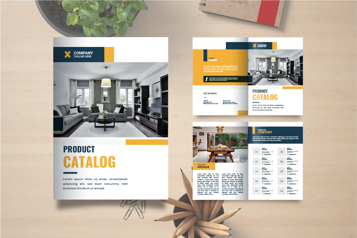 Product catalog design or product catalogue template, Company product ...
